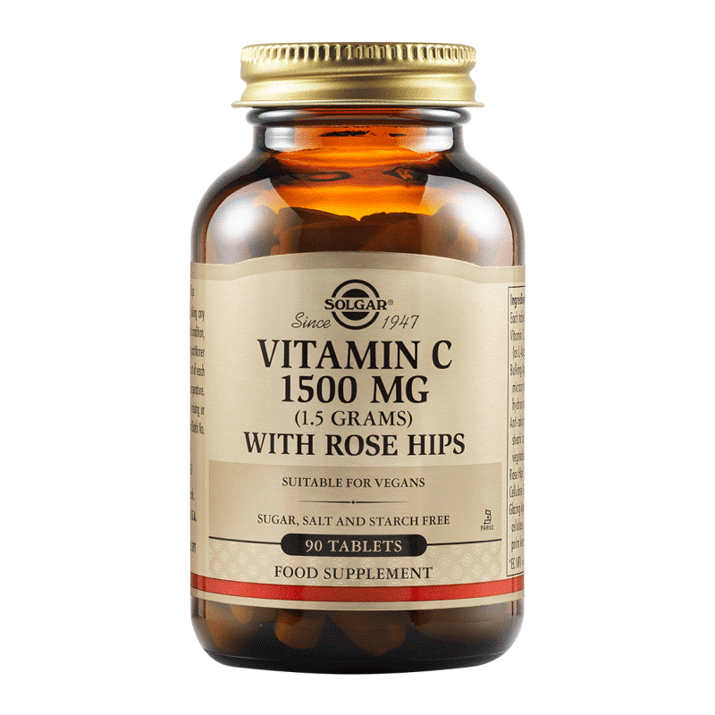 Solgar Vitamin C 1000mg With Rose Hips 100 Ταμπλέτες | PharmacyDiscount.gr