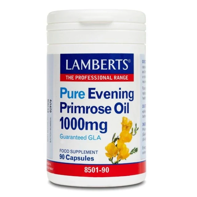 Lamberts Pure Evening Primrose Oil 1000mg Συμπλήρωμα με Νυχτολούλουδο ...