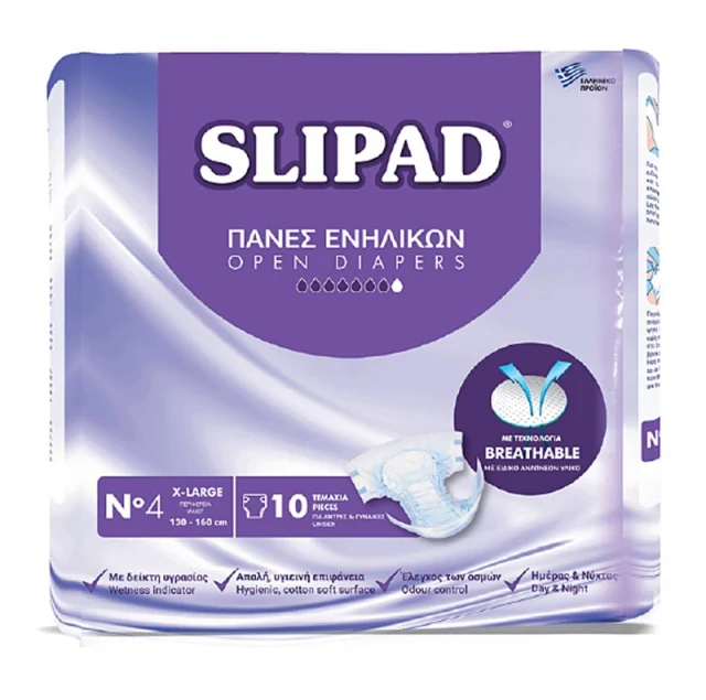 Slipad Πάνα Υφασμα Compact Νο4 X-Large - 10 Τεμάχια | PharmacyDiscount.gr